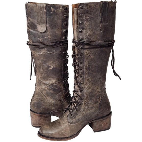 Freebird by Steven | Shoes | Rare Freebird By Steven Grany Granny Stone Lace Up Boots | Poshmark